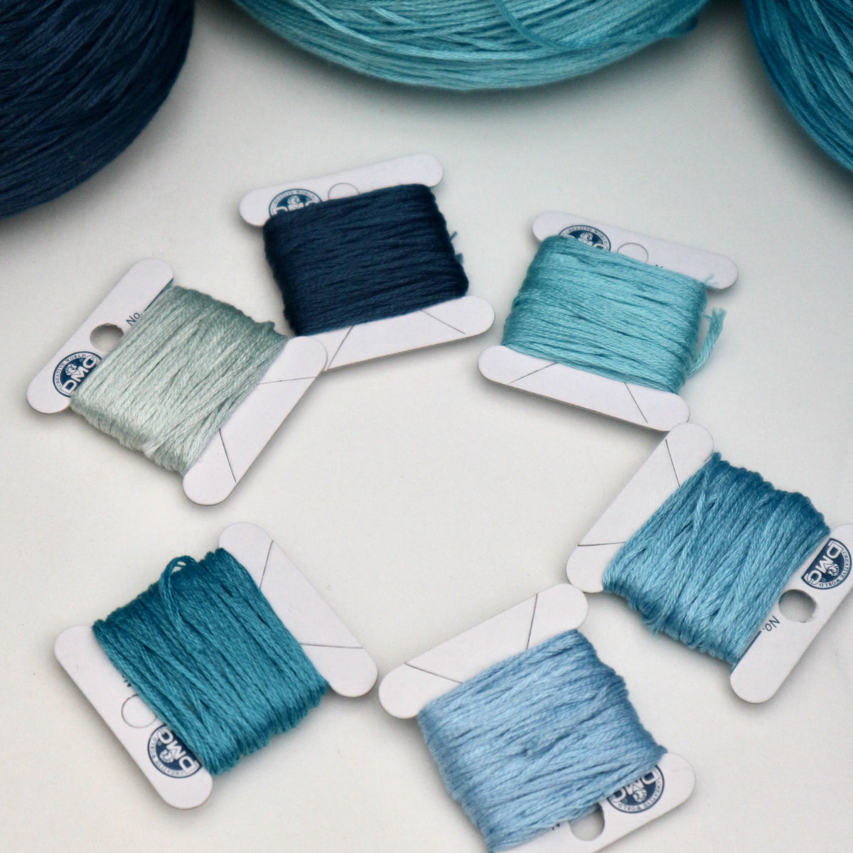 DMC, Stash Building Thread Collection. Frosty Blue Colour Pallet ...