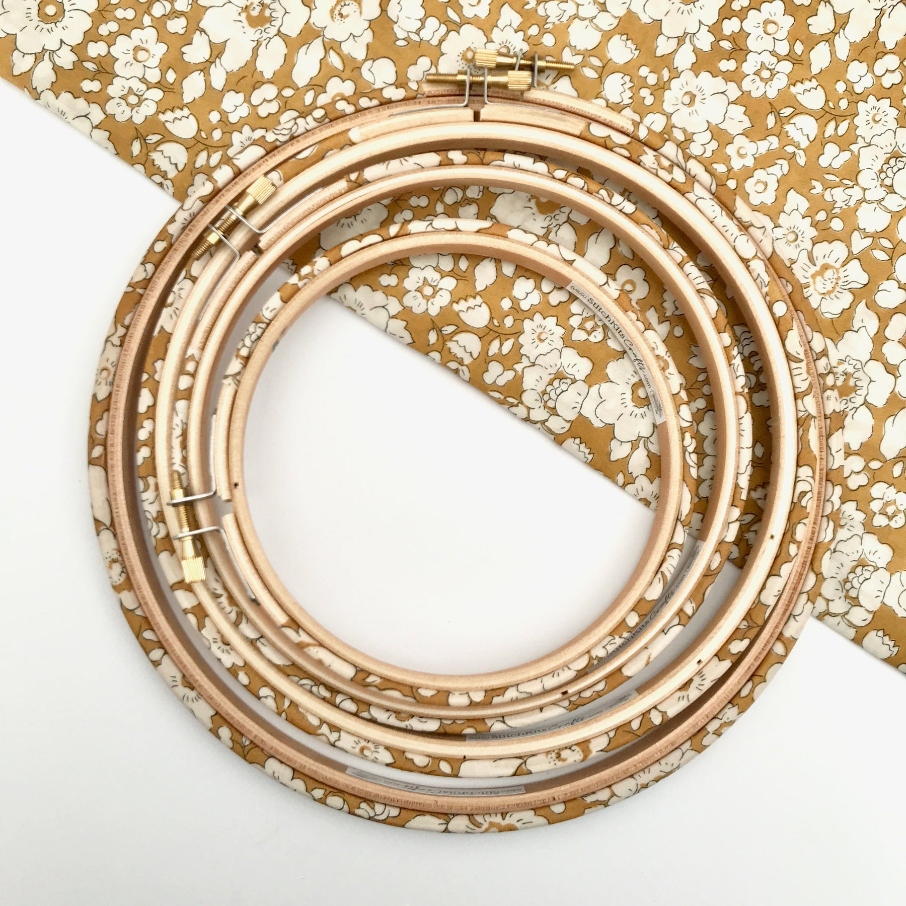 Liberty Fabric Covered Embroidery Hoops – StitchKits Crafts