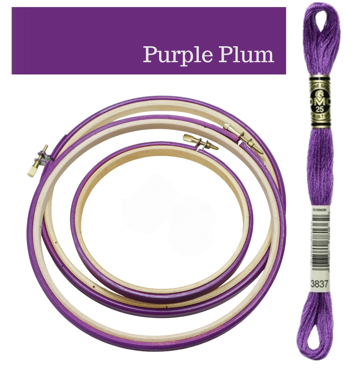 Purple Plum Coloured Embroidery hoops – StitchKits Crafts