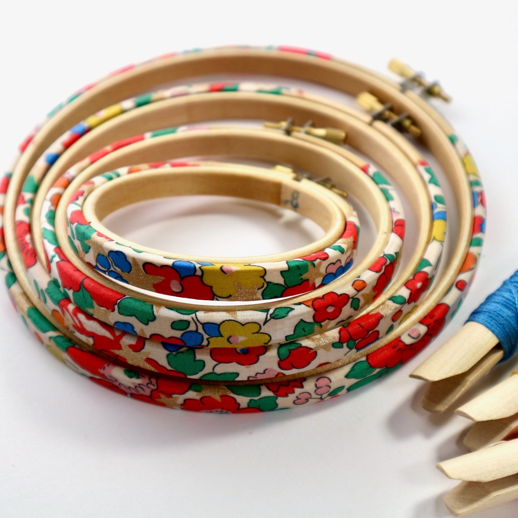 Liberty Fabric Covered Embroidery Hoops – StitchKits Crafts