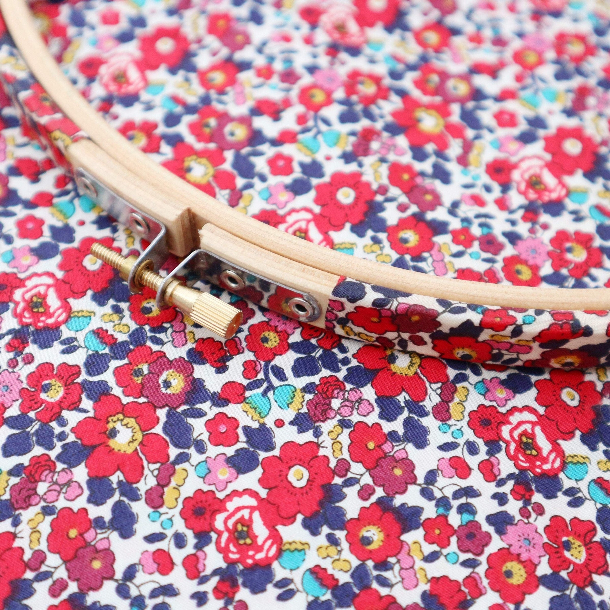 Liberty Fabric Covered Embroidery Hoops – StitchKits Crafts