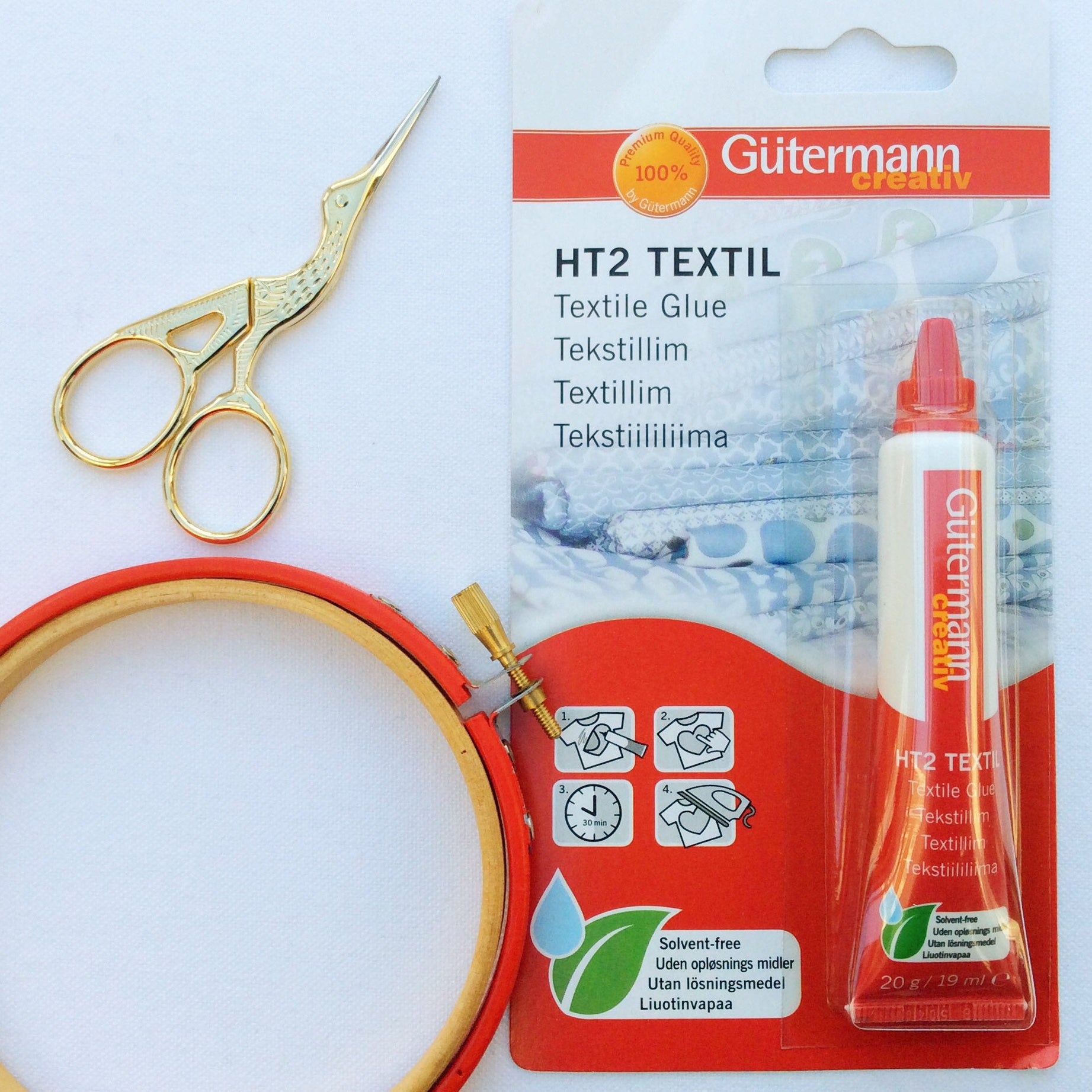 Gutterman HT2 Solvent Free Textile Glue. – StitchKits Crafts